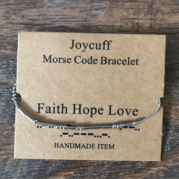 Jewelry | Joycuff Faith Hope Love Morse Code Bracelet | Poshmark